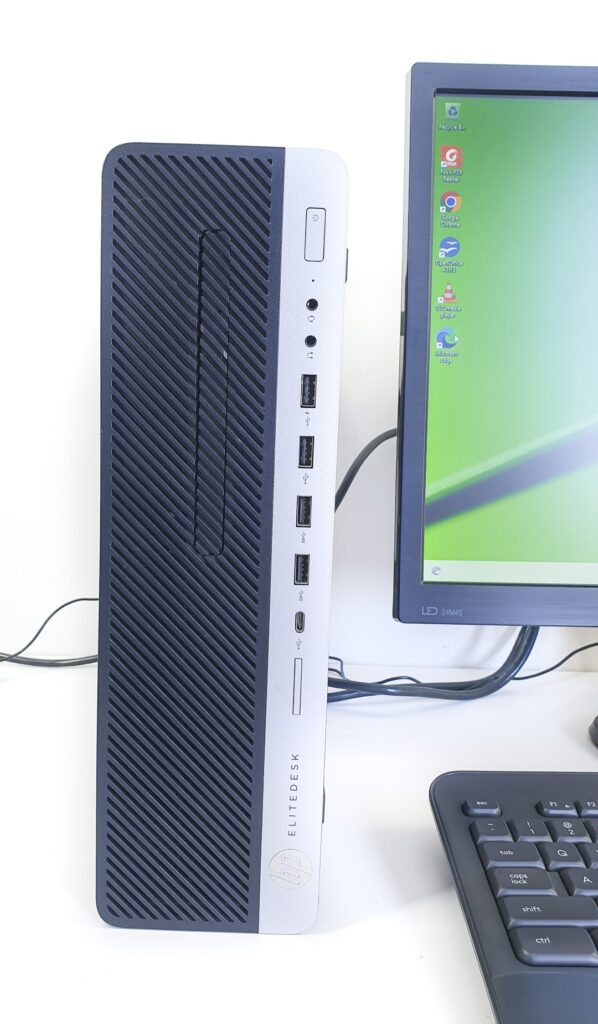 HP EliteDesk 800 G3 SFF Desktop Computer Set - i5 7th Gen, 256GB SSD ...